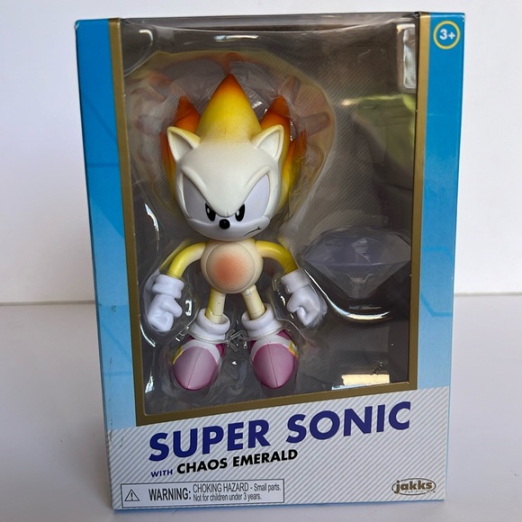 Jakks | Toys | Sonic The Hedgehog Super Sonic Wwhite Chaos Emerald ...